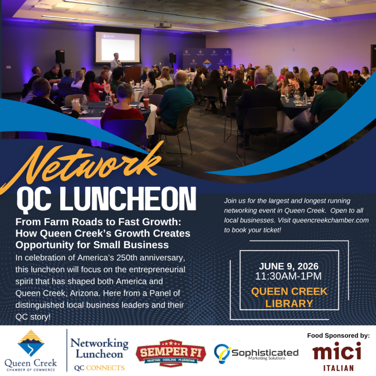 Queen Creek Chamber to Host June Network QC Luncheon Featuring Local ...
